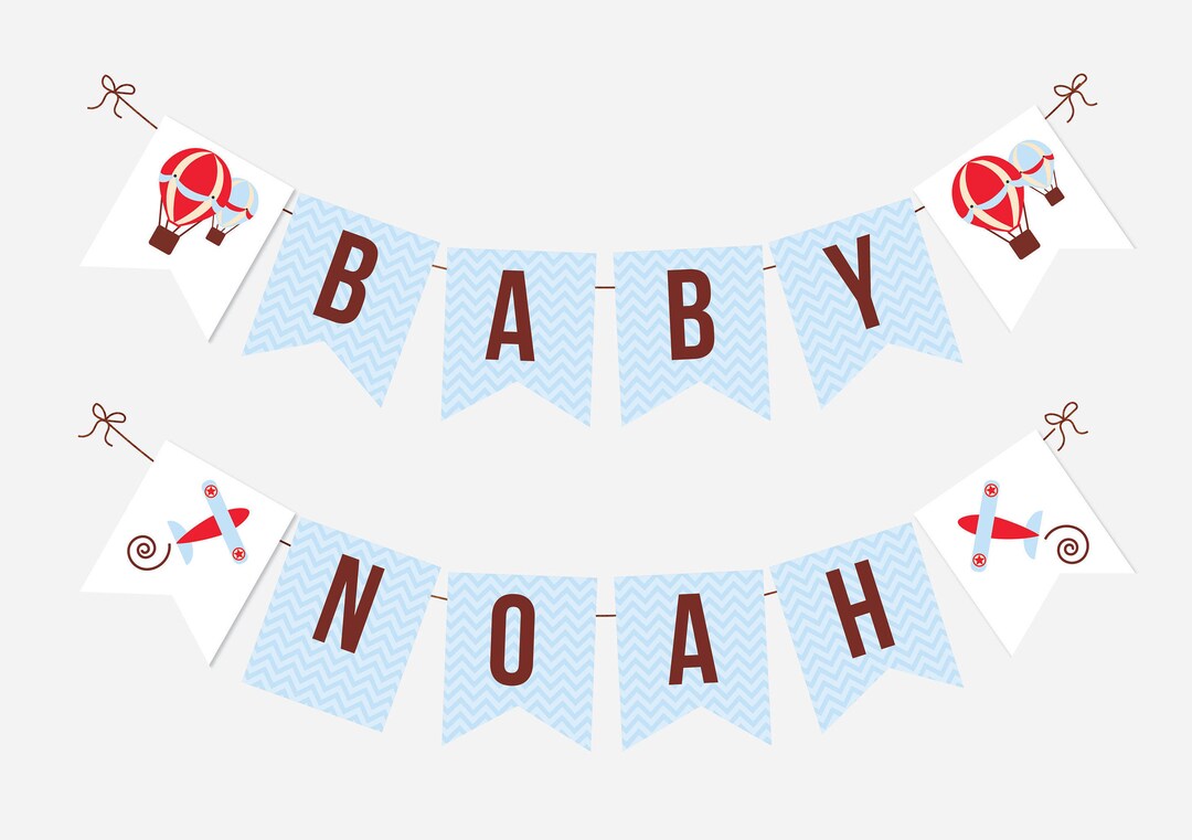 Baby Shower Birthday Printable Flag Banner Decoration - Precious Cargo ...