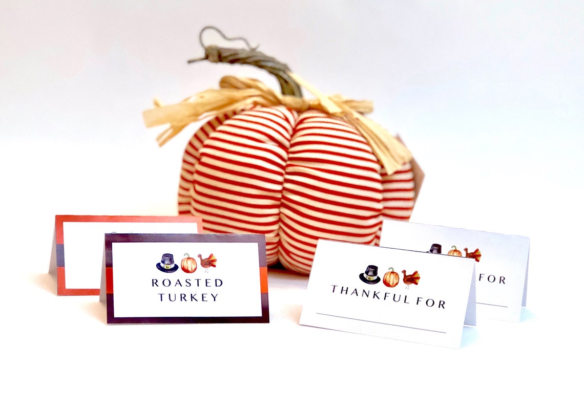 Thanksgiving Party Pack, Thanksgiving Decoration Set, Digital Tags ...