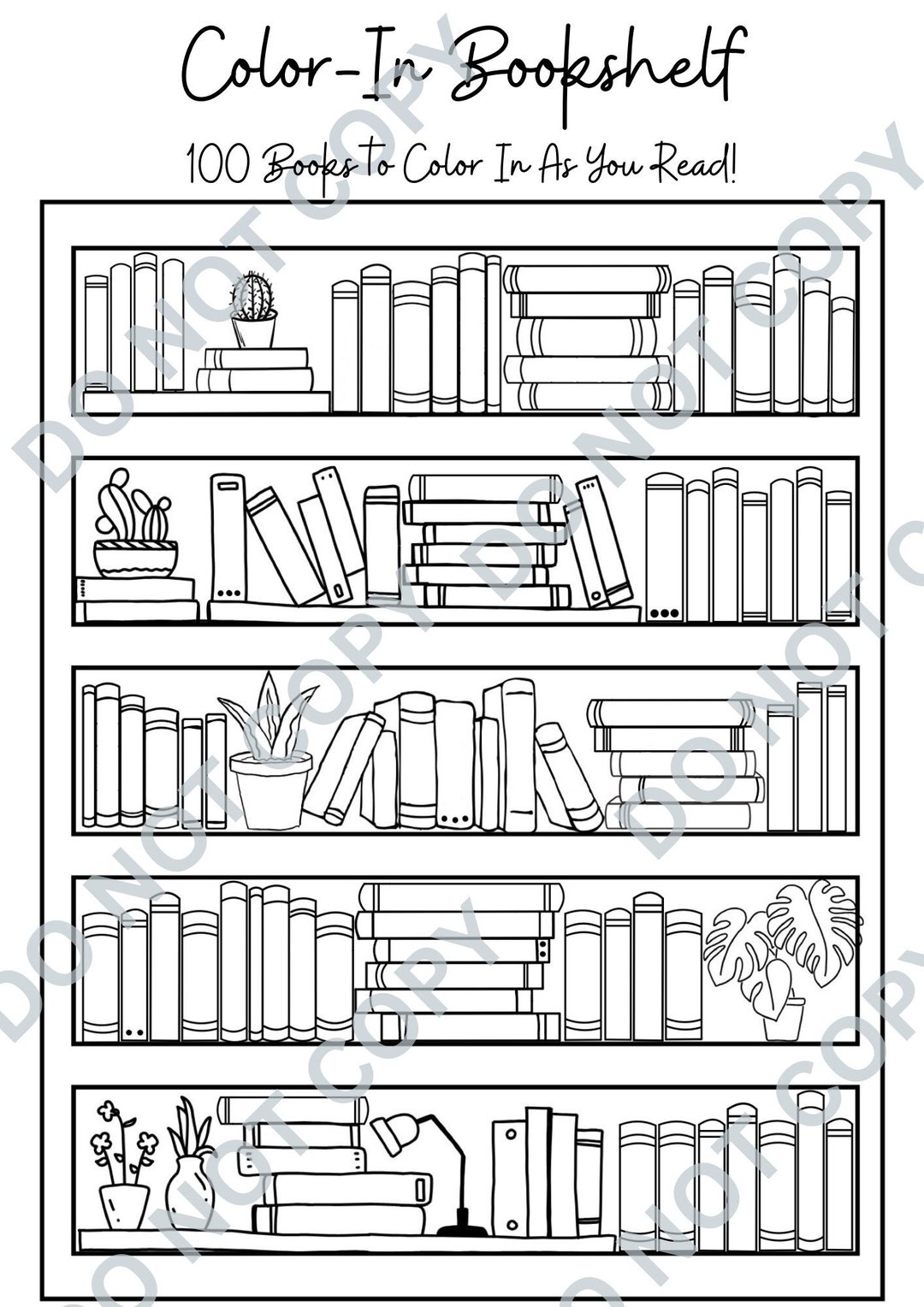 Bookshelf Coloring Sheet! | ACOTAR | Bookish | Reading Gifts | Crescent ...