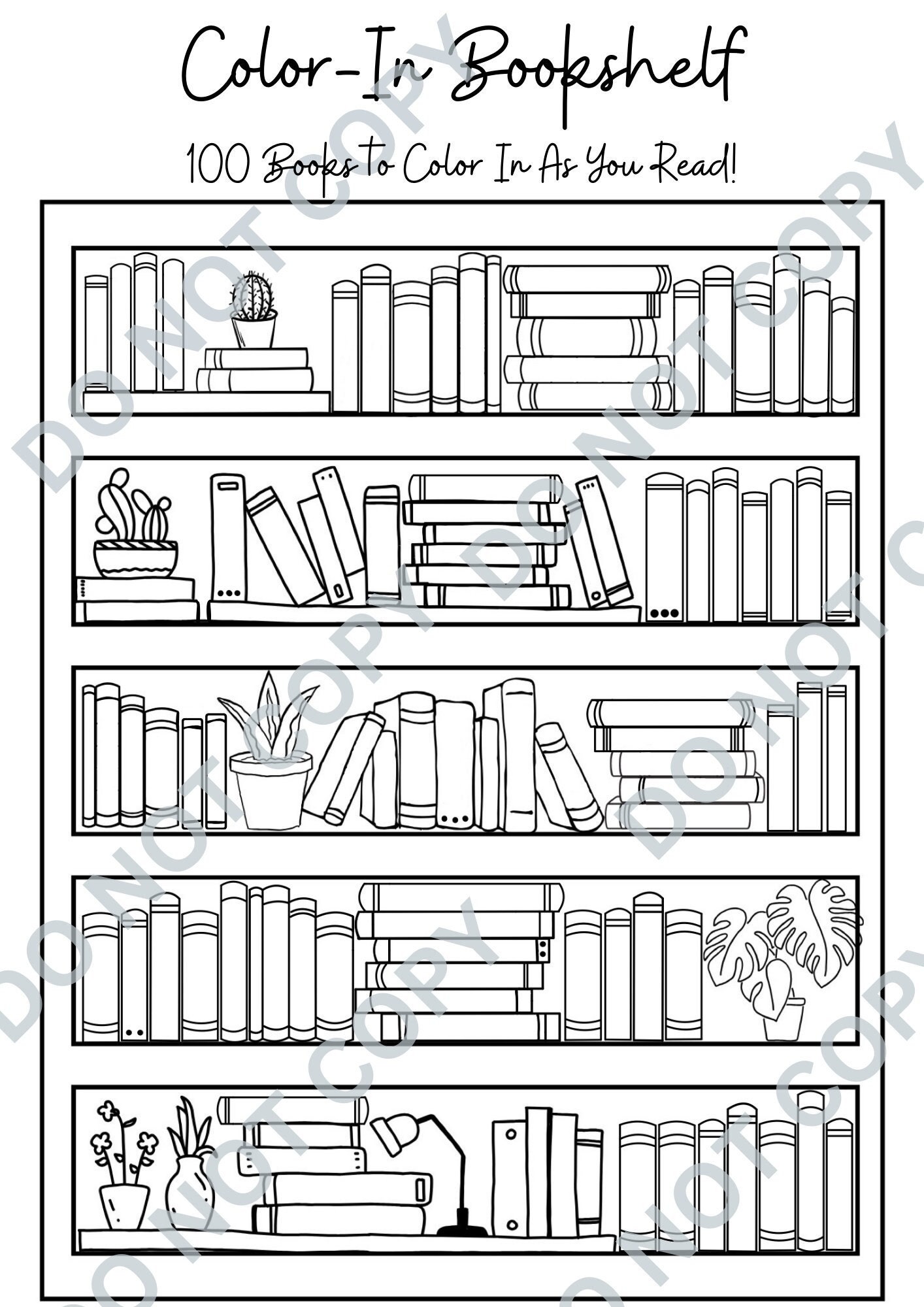 Bookshelf Coloring Sheet! | ACOTAR | Bookish | Reading Gifts | Crescent ...