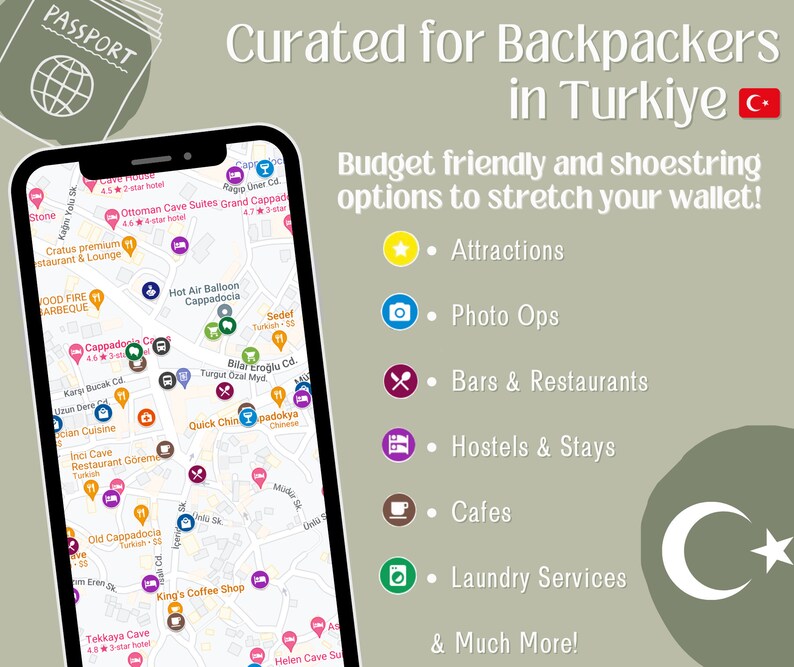 Cappadocia, Türkiye Google Map Guide for Backpackers! Goreme, Türkiye ...