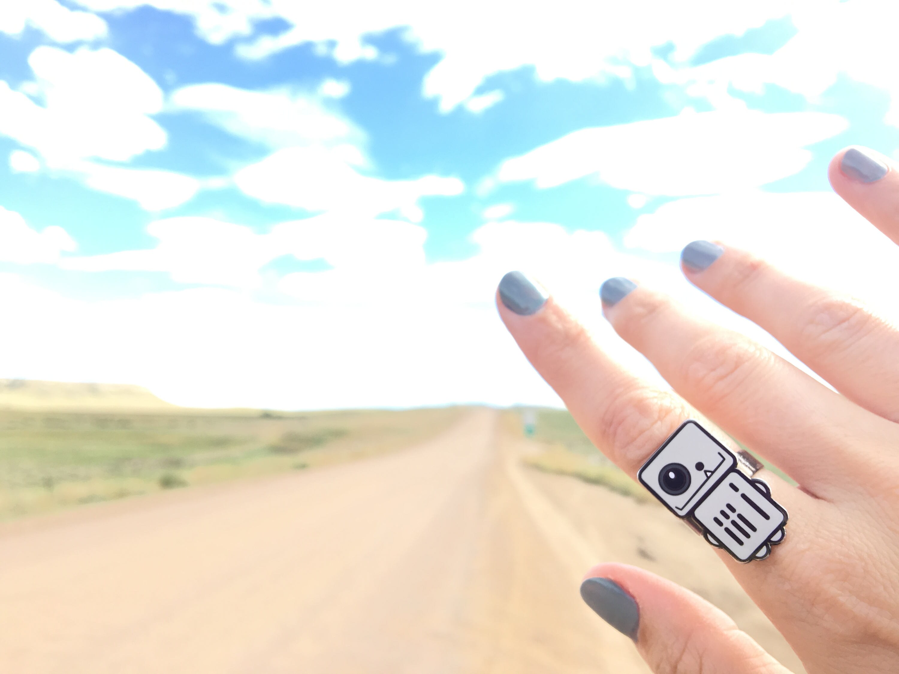 Robot Ring Robot Jewelry Adjustable Ring White Ring Enamel - Etsy 日本