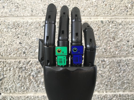 Ring Bundle Robot Rings Robot Jewelry Adjustable Rings | Etsy