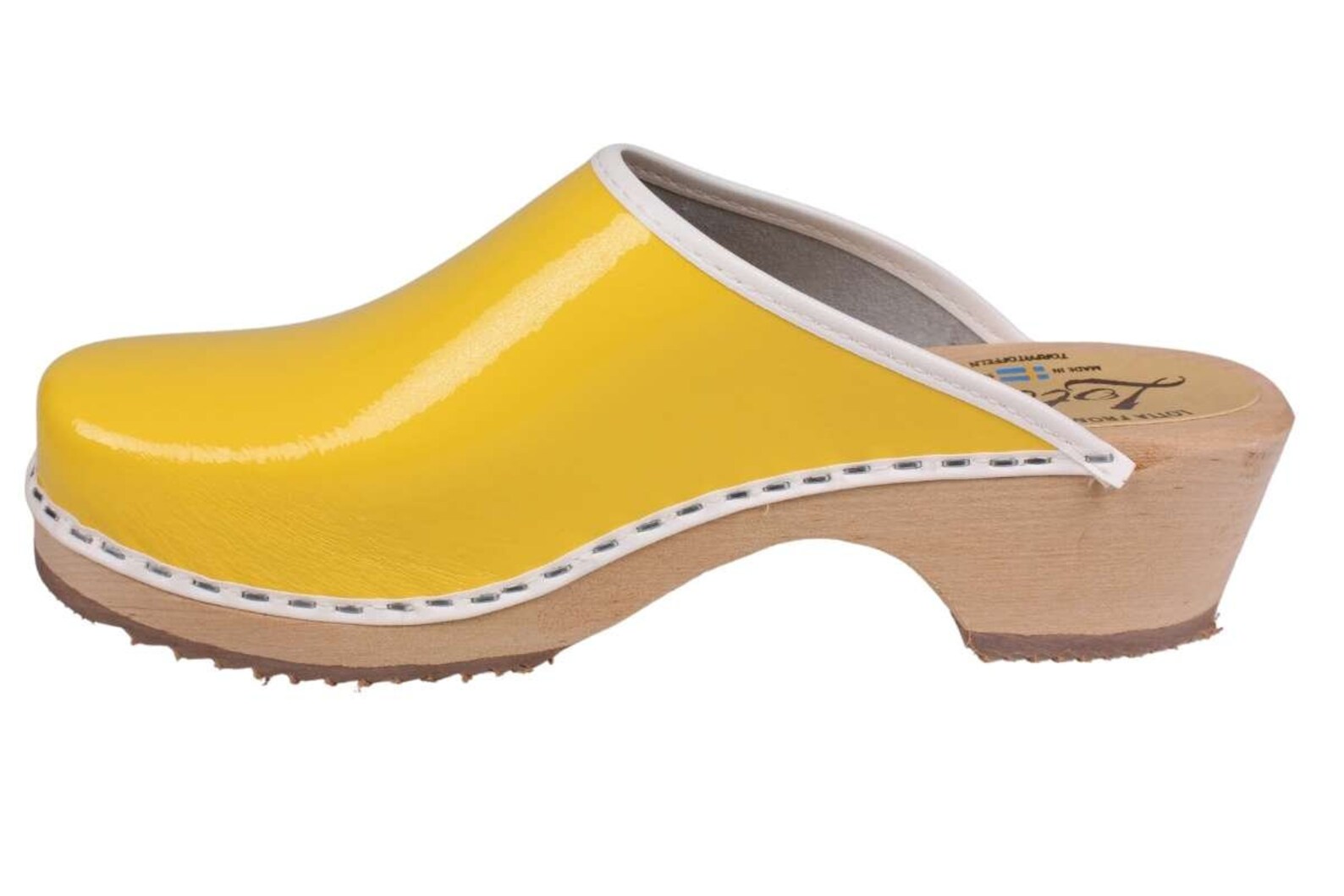 NEW Swedish Clogs Sweden Classic Retro Patent Yellow Leather - Etsy