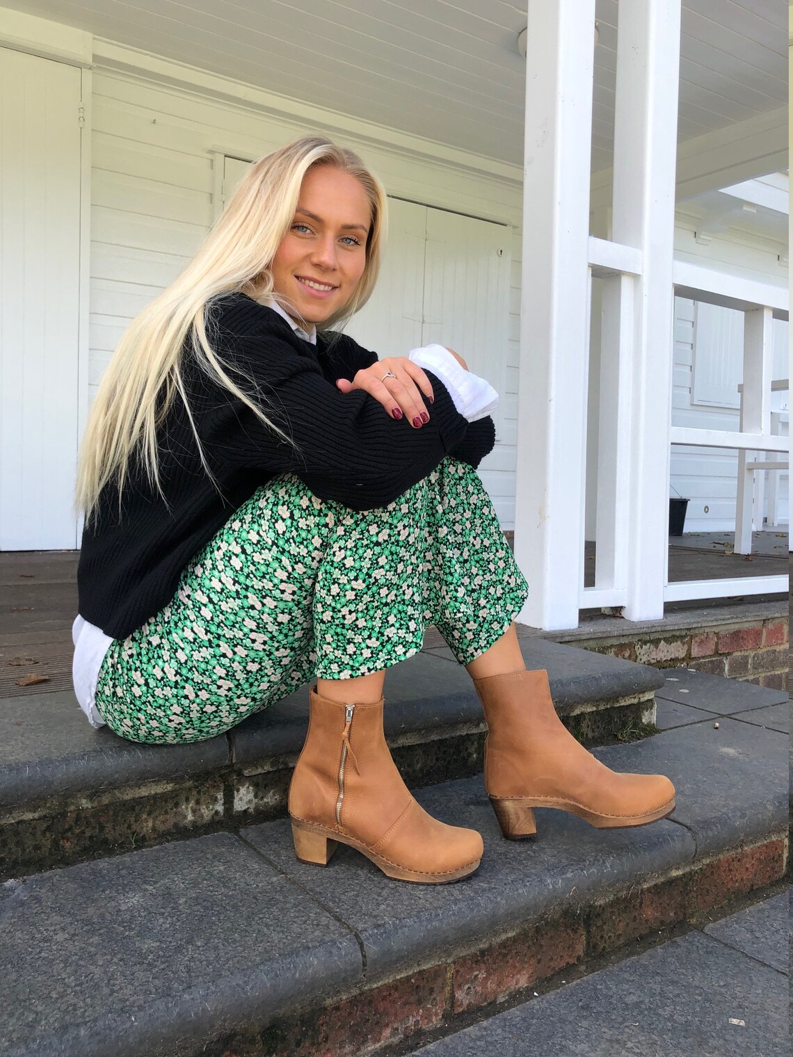 Lotta's Emma Clog Boots in Cognac Leather by Lotta From - Etsy Canada