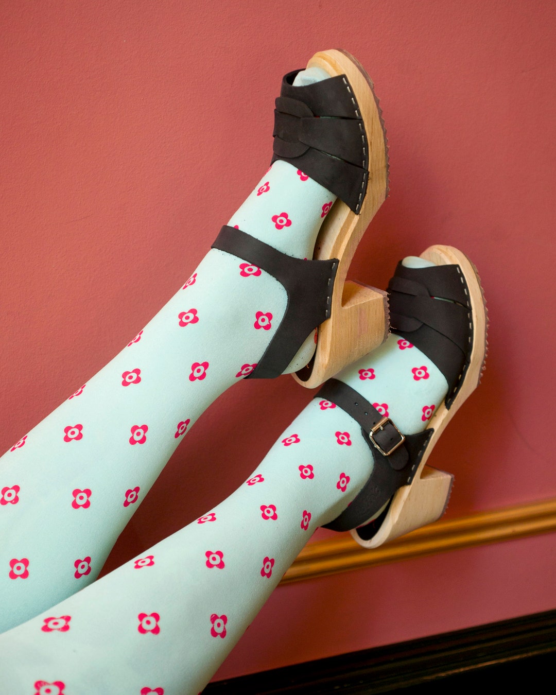 Swedish Clogs Peep Toe Black Oiled Nubuck Leather on by Lotta From ...