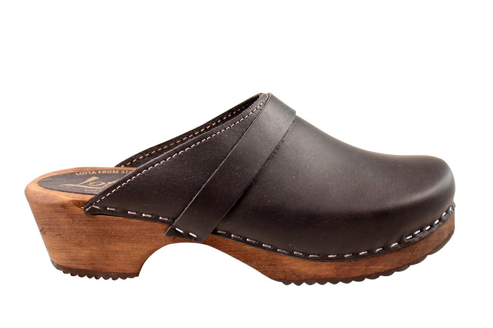 Swedish Clogs Classic Black Leather by Lotta From Stockholm / - Etsy