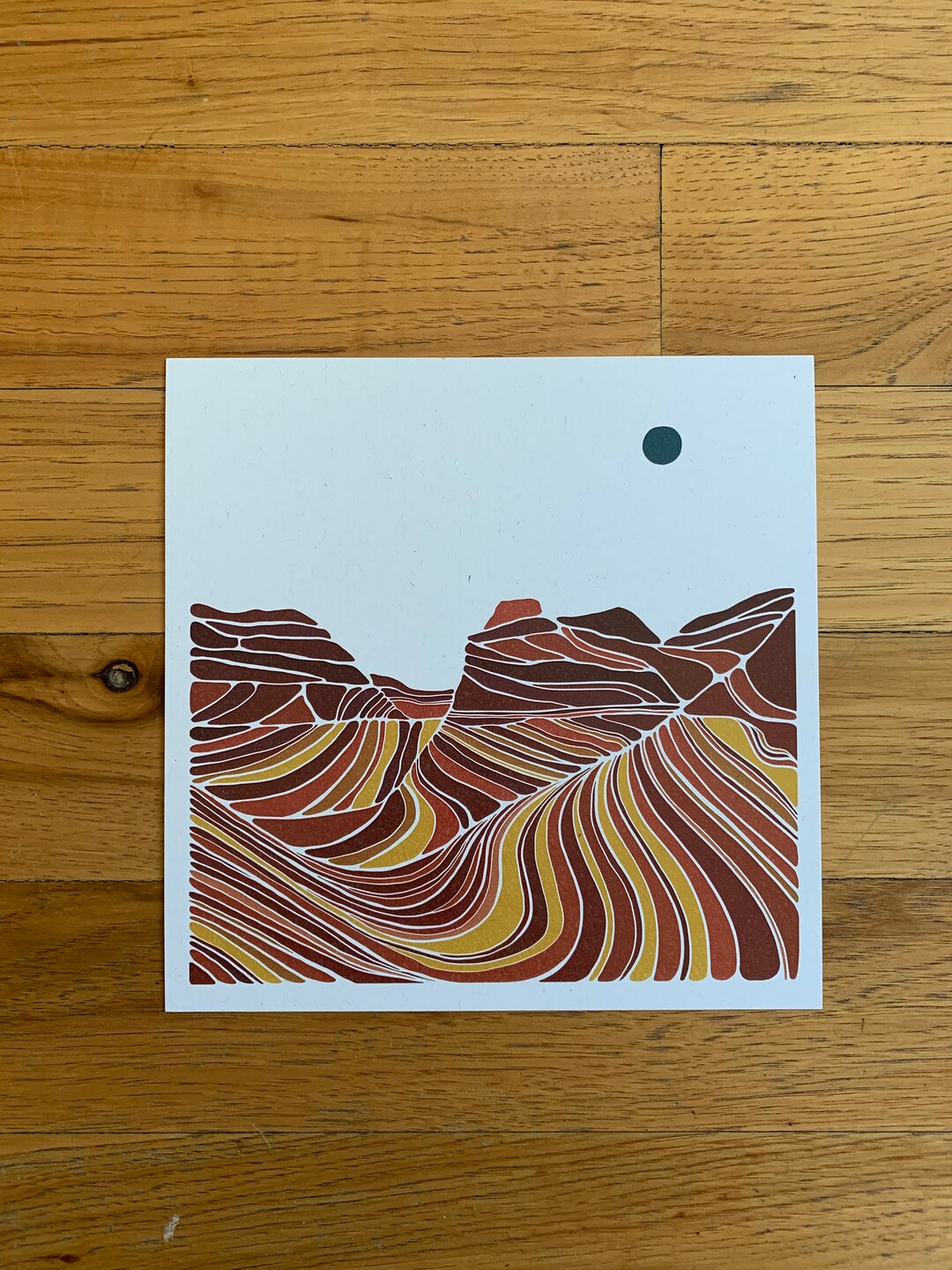 The Wave - Desert Art Minimalist Art Earth Tone Arizona - Etsy