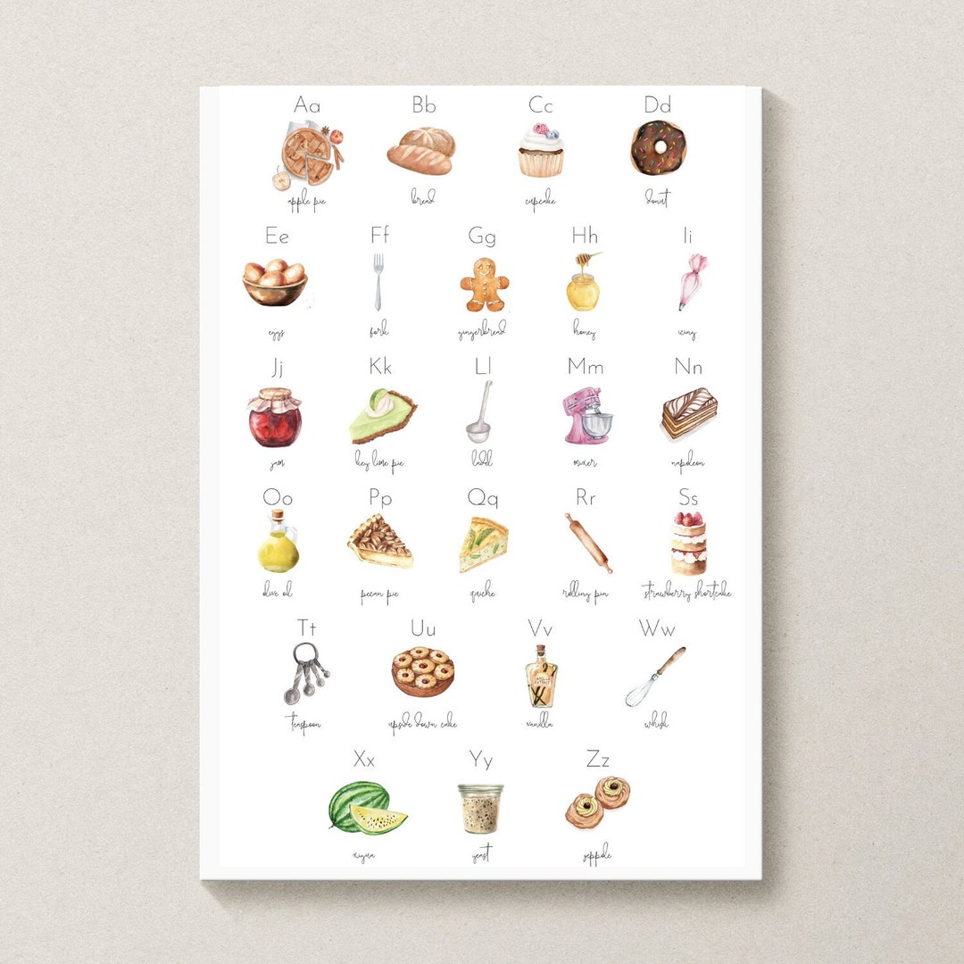 Abc's of Baking Poster - Digital Download - Etsy