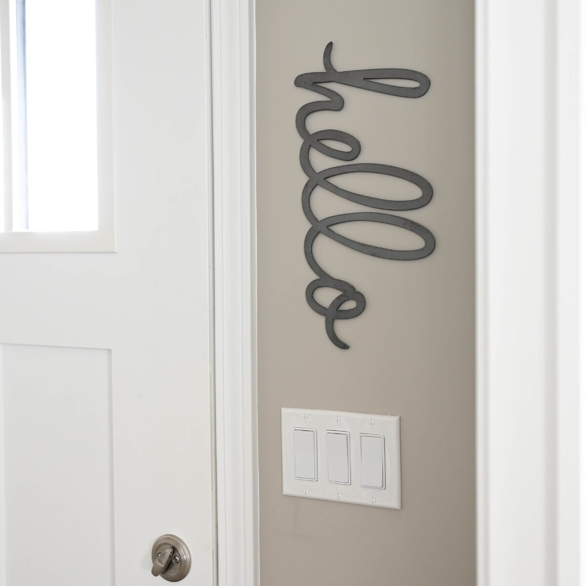 Hello Script Wall Decor - Etsy