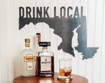 DRINK LOCAL Ohio Sign Bar Signs Man Cave Den Signs Pub | Etsy