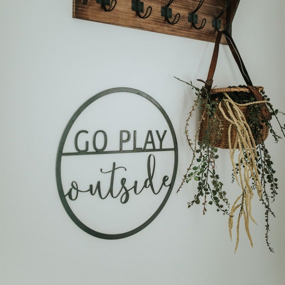 Go Play Outside Wall Decor | Etsy