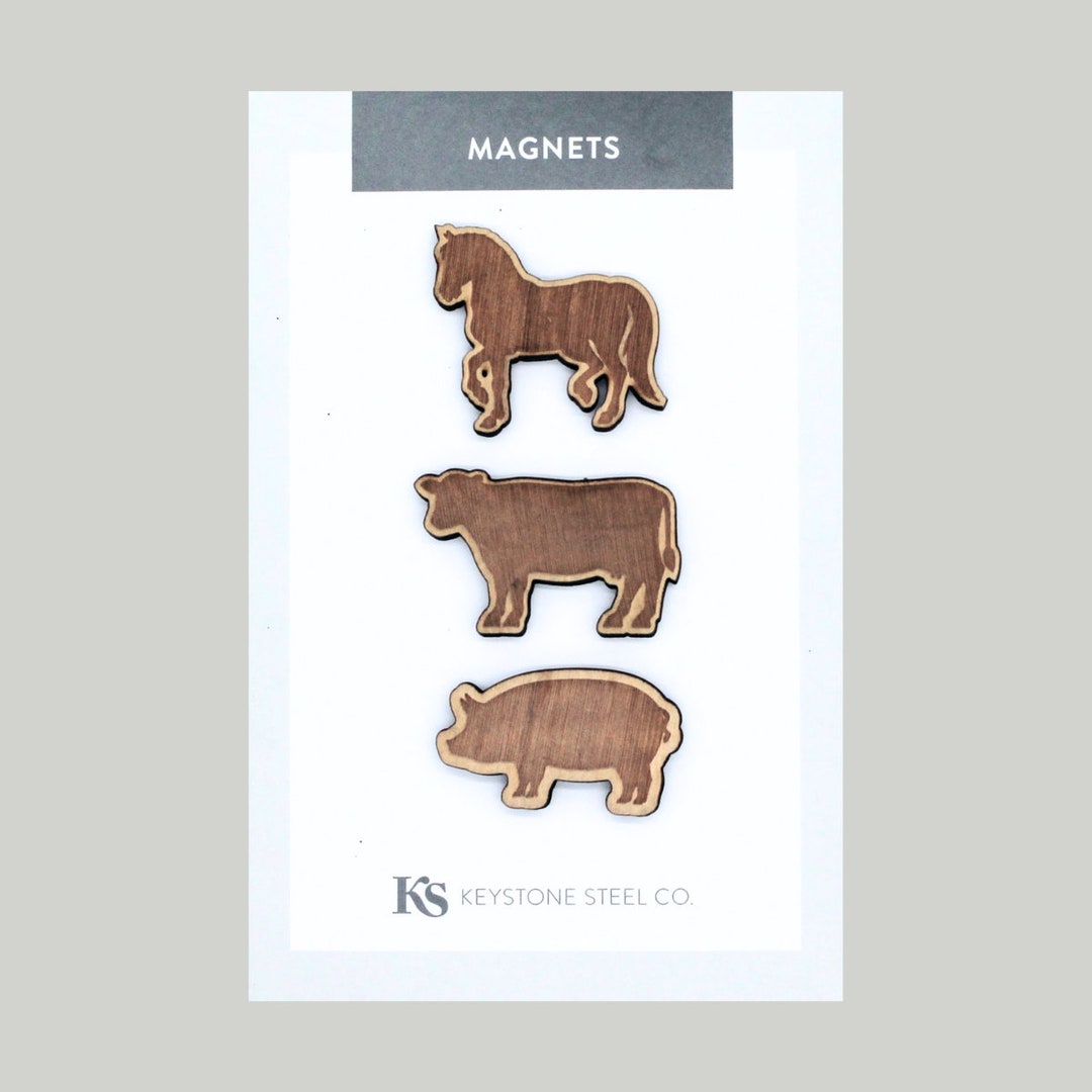 Farm Animal Magnet Pack of 3: Barnyard Magnets for Farmers and 4H ...