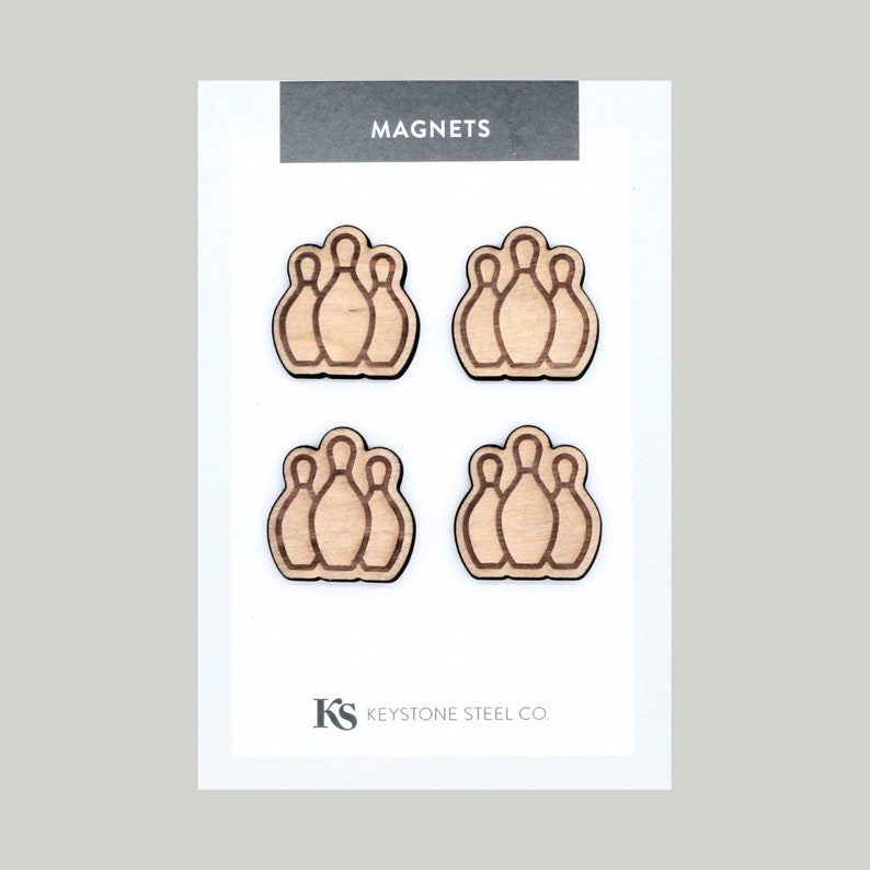 Bowling Pin Sport Magnet Pack of 4 - Etsy