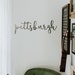 Pittsburgh Script Wall Decor - Etsy