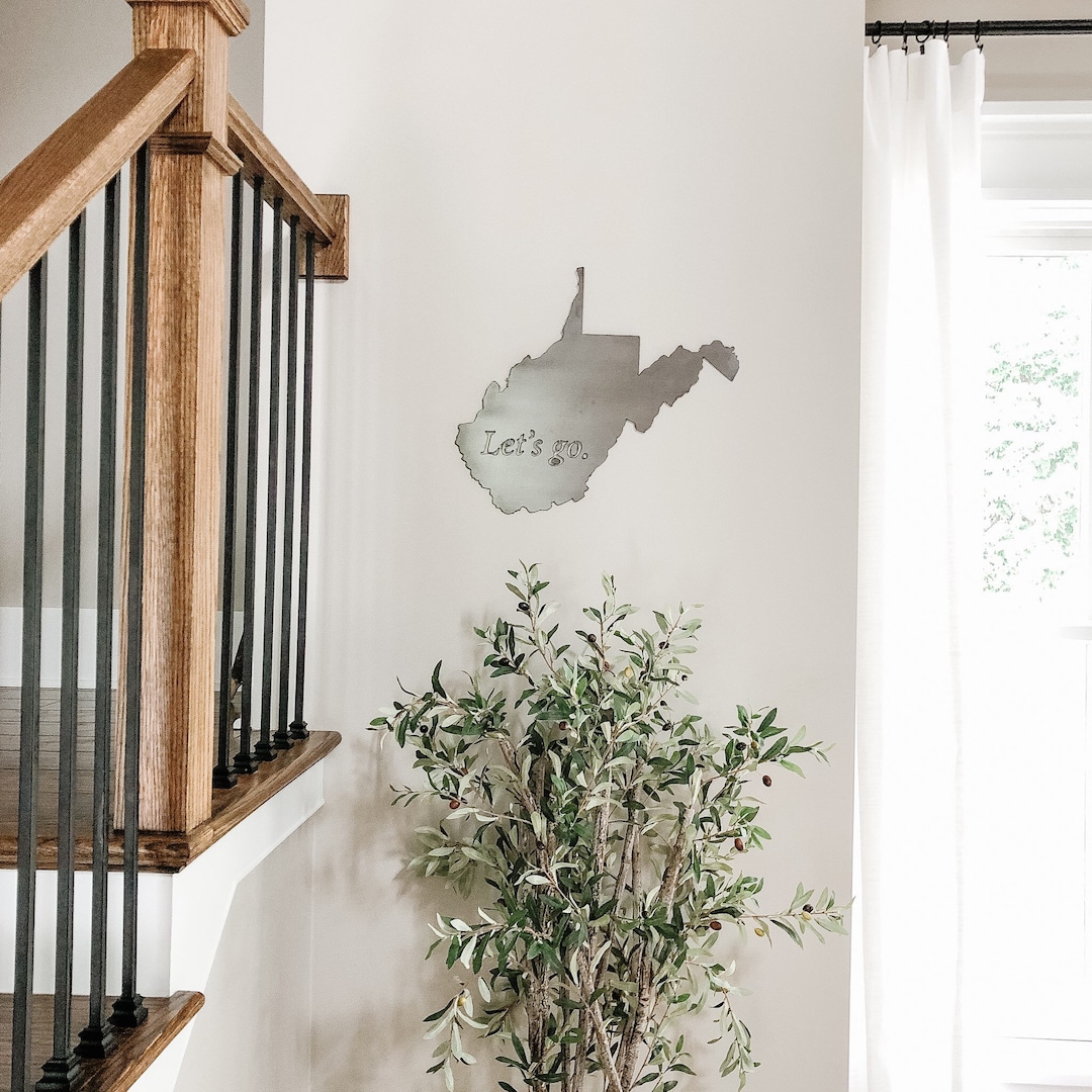 Lets Go Mountaineers Wall Decor WVU West Virginia University - Etsy