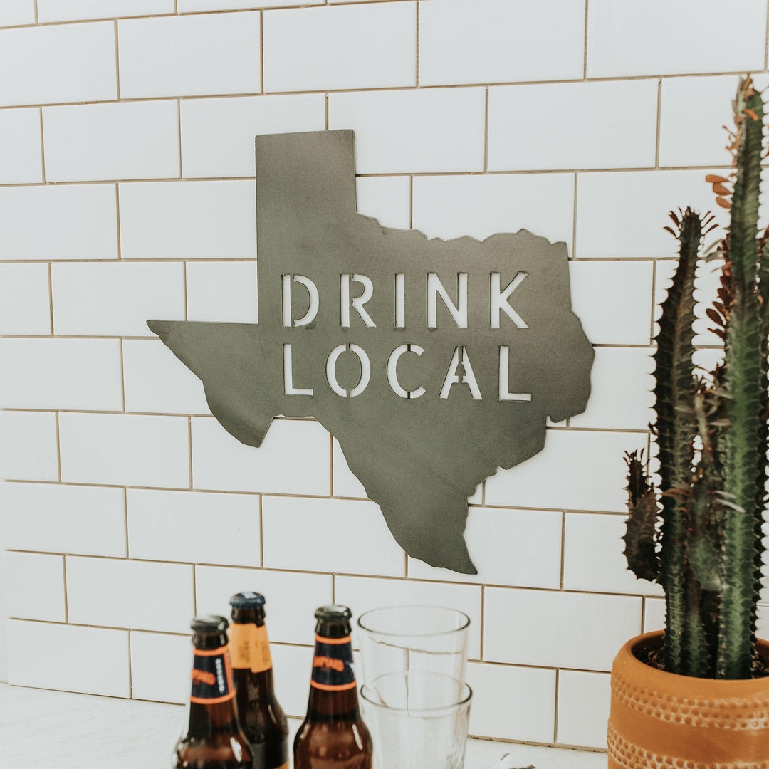 YOUR STATE Drink Local Wall Decor - Etsy