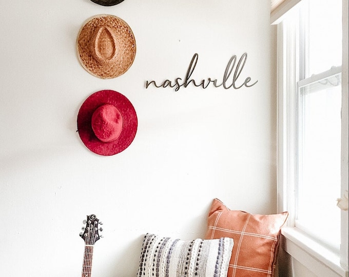 Nashville Script Wall Decor | Etsy