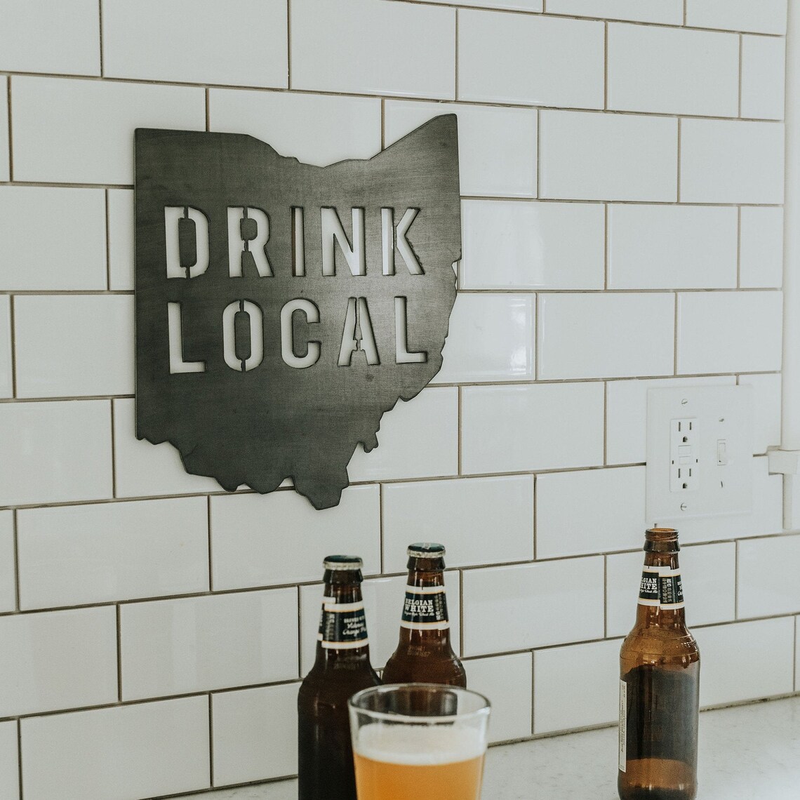 DRINK LOCAL Ohio Sign Bar Signs Man Cave Den Signs Pub | Etsy