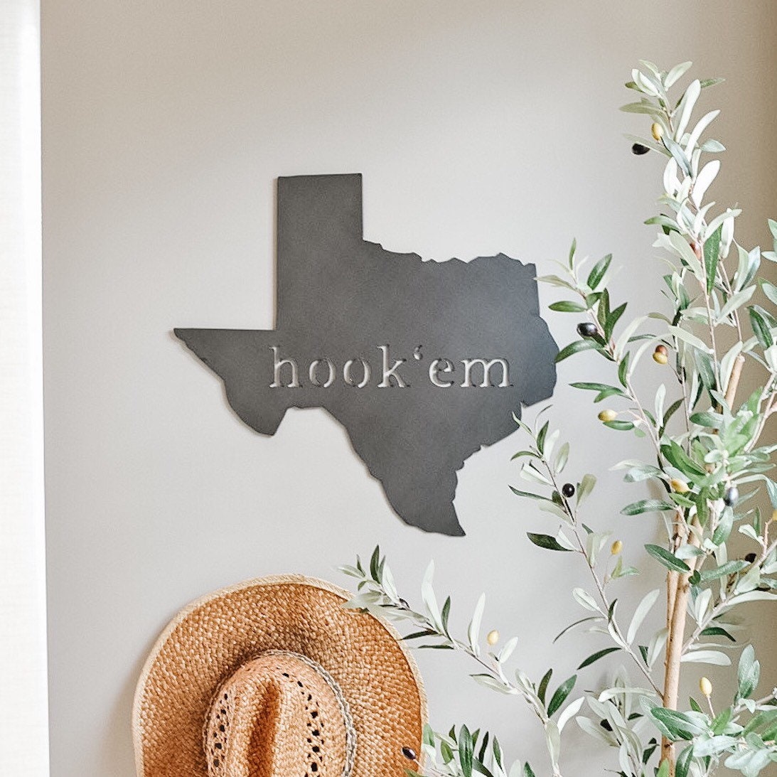 Texas Hook ‘em Wall Decor - Etsy