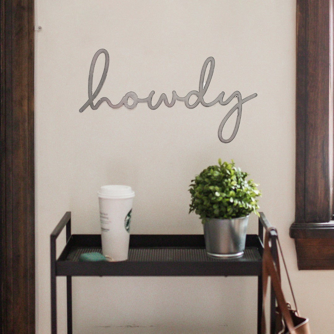 Howdy Script Wall Decor - Etsy