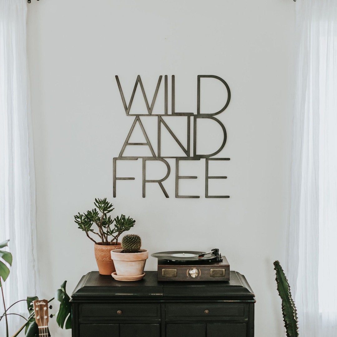 Wild and Free Wall Decor Sign - Etsy