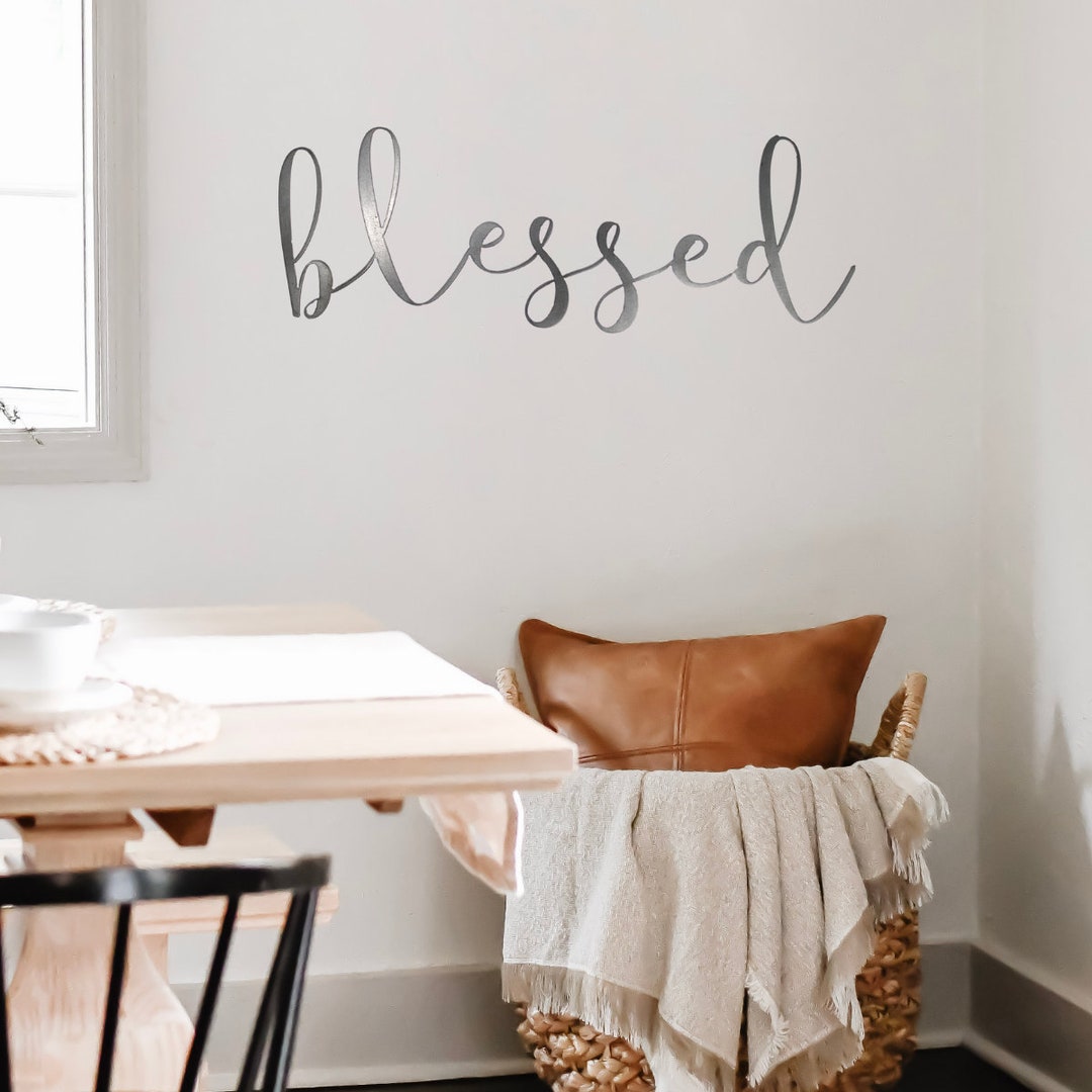 Blessed Script Wall Decor - Etsy