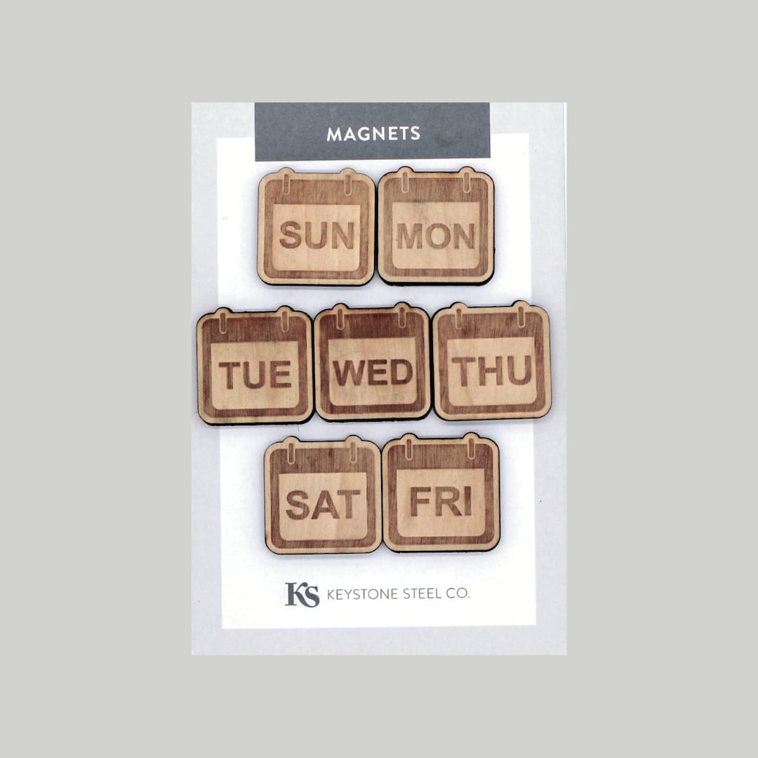 Days of the Week Magnet Pack of 7: Magnets for Organization to Do Lists ...