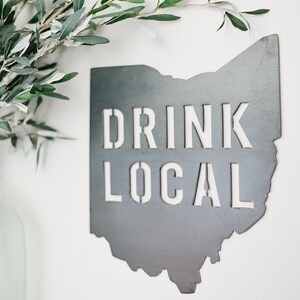 DRINK LOCAL Ohio Sign, Bar Signs, Man Cave, Den Signs, Pub, Brewery - Etsy
