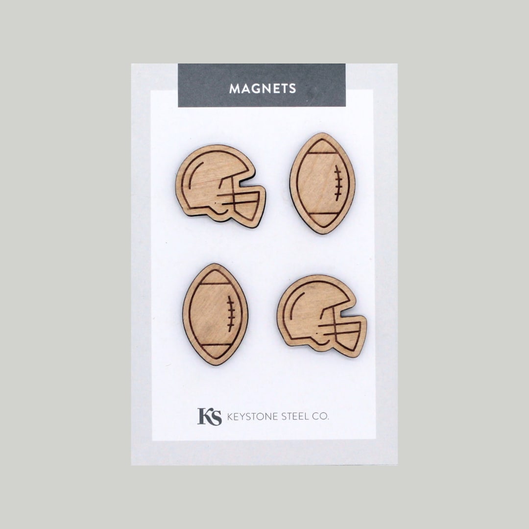 Football and Helmet Sport Magnet Pack of 4: Team Organization Football ...