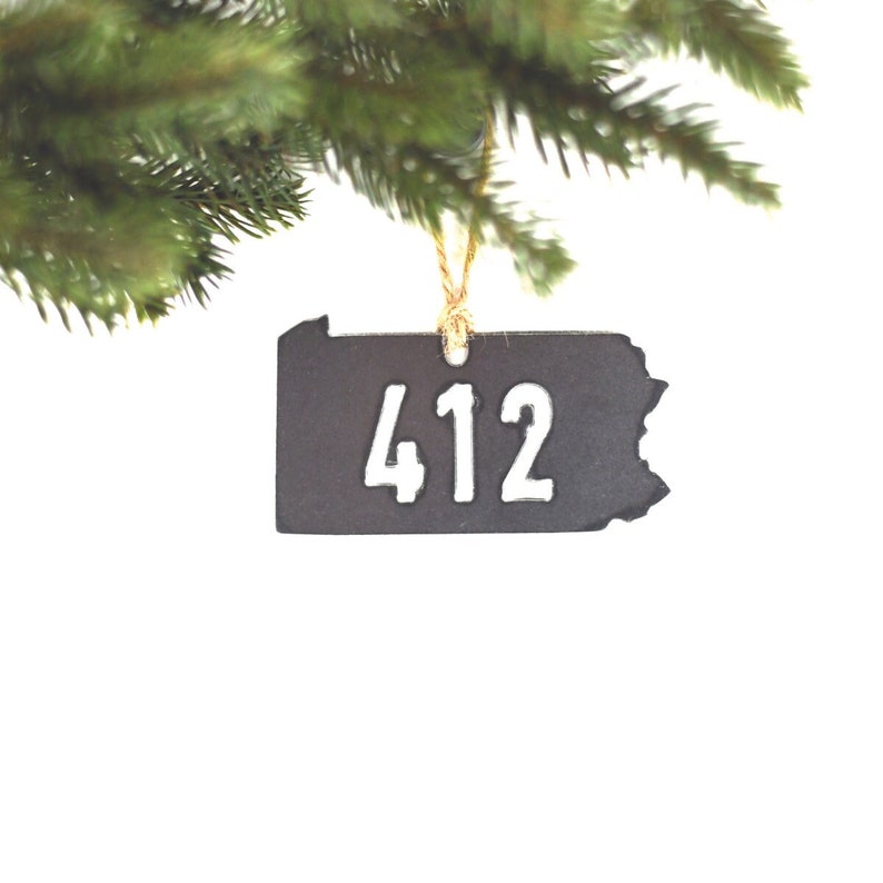Pittsburgh, Pa Area Code 412 Ornament: Pittsburgh Steel City ...