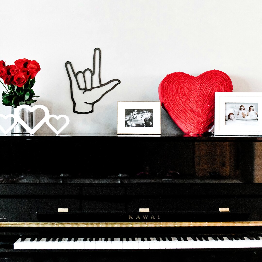 I Love You ASL Cut Out Wall Decor. Valentine's Day Gift or Men, Women ...
