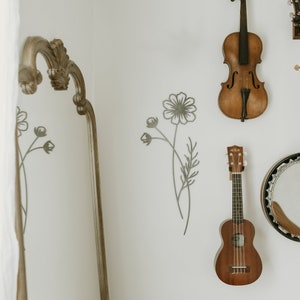 Cosmo Flower Wall Decor; Floral Decor, Wildflower Art, Minimalist Home ...