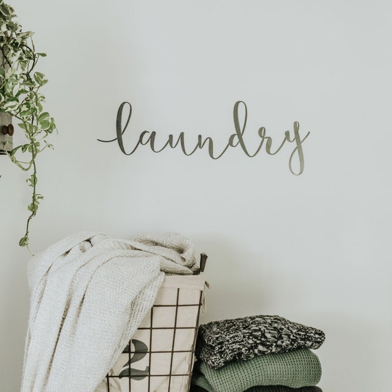 Laundry Script Wall Decor | Etsy