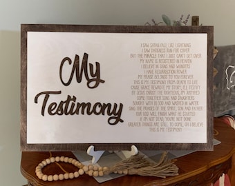 My Testimony Digital Download Laser Cut Files SVG, Glowforge Files ...