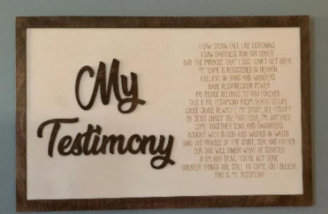 My Testimony Digital Download Laser Cut Files SVG, Glowforge Files ...