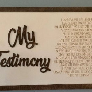 My Testimony Digital Download Laser Cut Files SVG, Glowforge Files ...