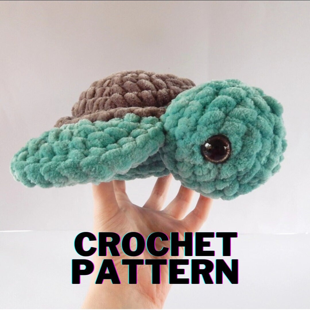 Crochet Jumbo Turtle Pattern, Crochet Turtle Pattern, Plush Turtle ...