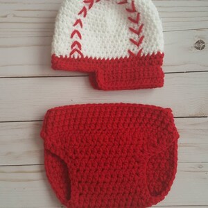 Crochet Newborn Baseball Photo Prop Outfit, Baby Baseball Outfit ...