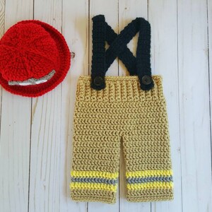 PATTERN Crochet Newborn Firefighter Outfit, Newborn Fireman Outfit ...