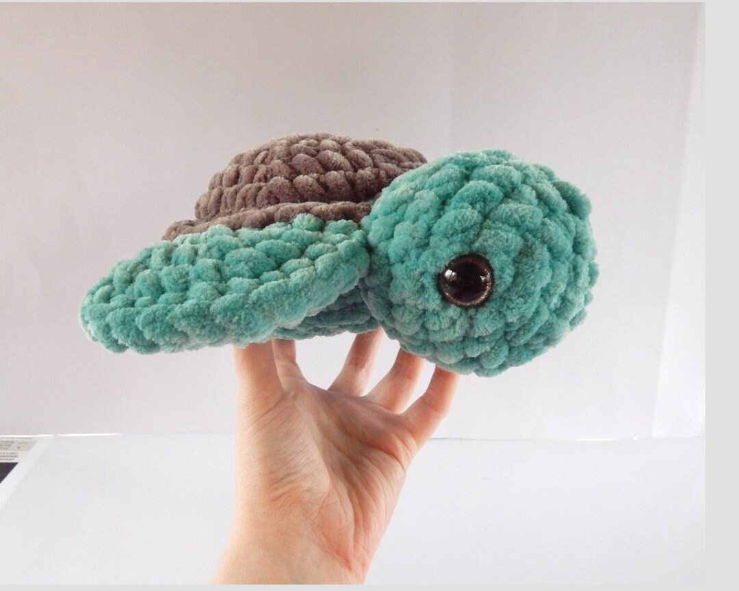 Crochet Jumbo Turtle, Crochet Turtle, Turtle Plush, Turtle Stuffed ...