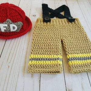 PATTERN Crochet Newborn Firefighter Outfit, Newborn Fireman Outfit ...