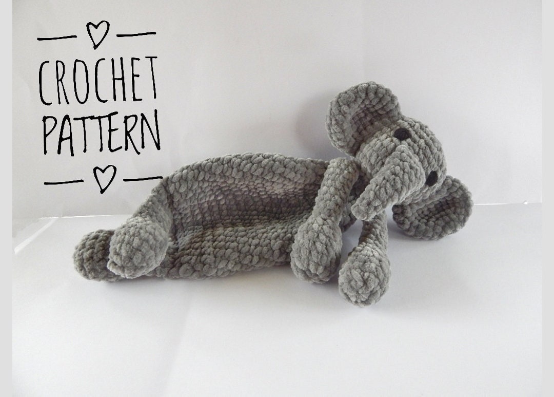 Crochet Elephant Snuggler PATTERN, Crochet Elephant Baby Blanket ...
