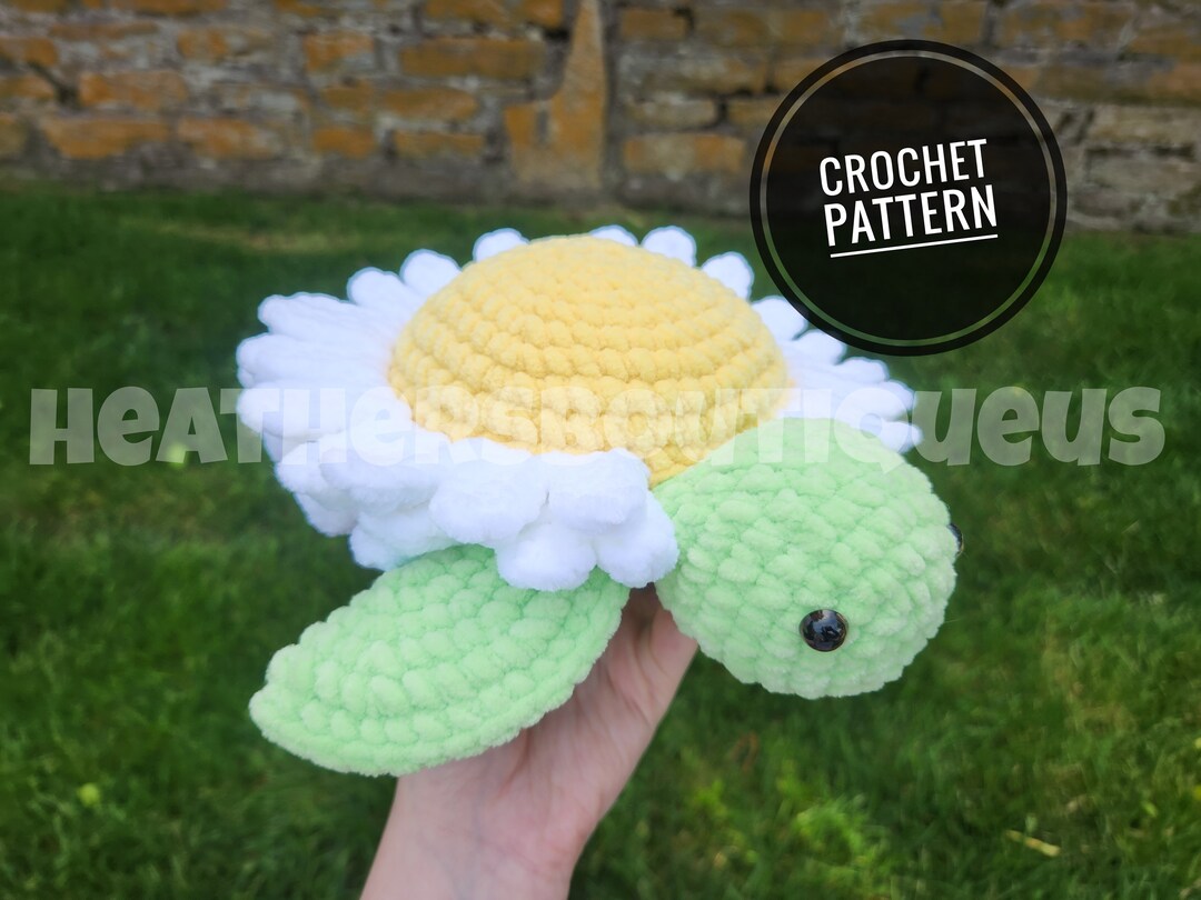 Crochet Daisy Turtle PATTERN, Crochet Flower Turtle Pattern, Crochet ...