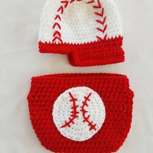 Crochet Newborn Baseball Photo Prop Outfit, Baby Baseball Outfit ...