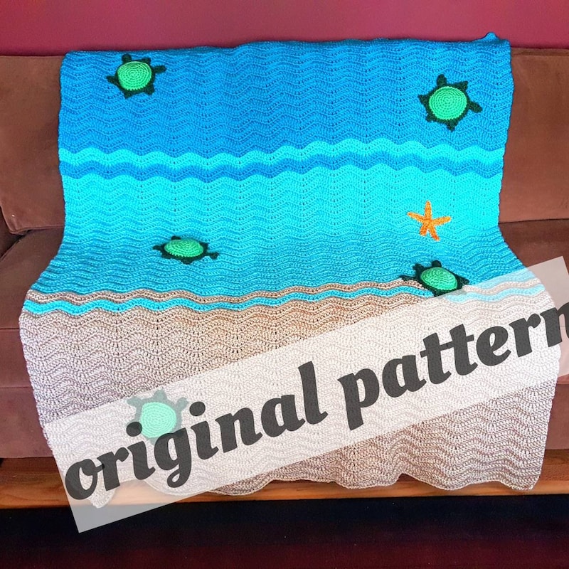 Crochet Sea Turtle Blanket Pattern - Etsy