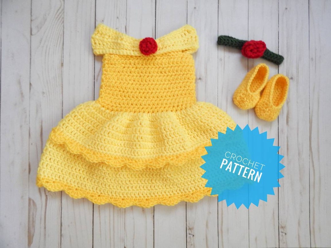 Crochet Princess Dress PATTERN, Crochet Newborn, Baby Outfit, Crochet ...