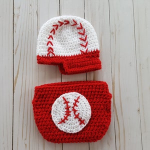 Crochet Newborn Baseball Outfit PATTERN, Baby Baseball Outift, Newborn ...