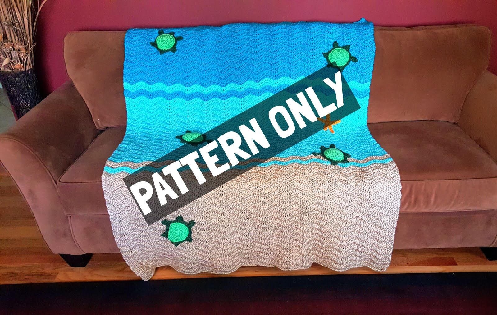 Crochet Sea Turtle Blanket PATTERN Nursery Blanket Baby - Etsy