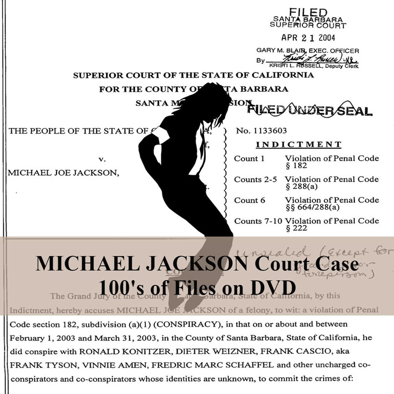 Michael Jackson Files 200 Court Transcripts, Legal Documents, Fbi Files ...
